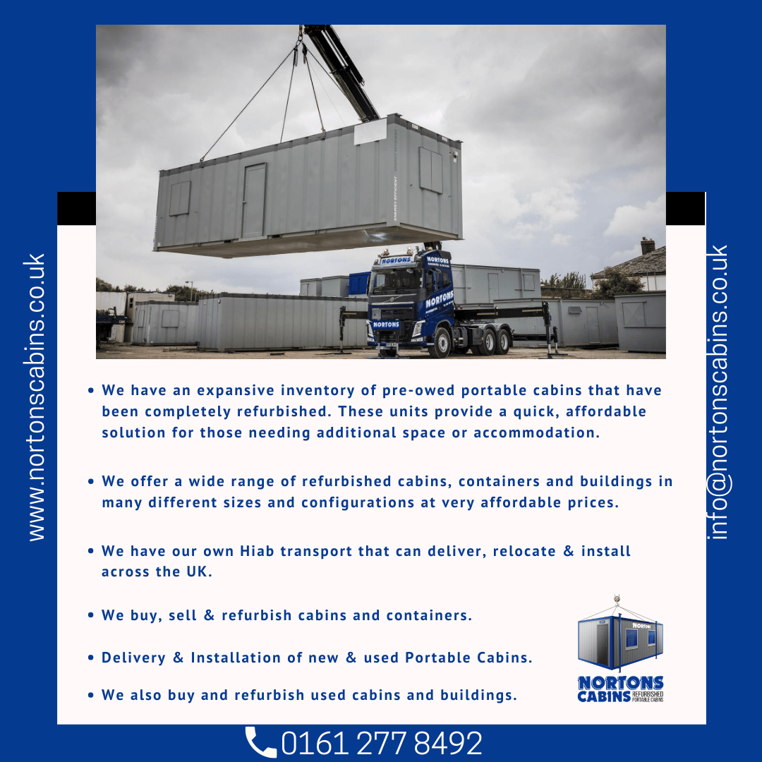 We also buy and refurbish used cabins and buildings